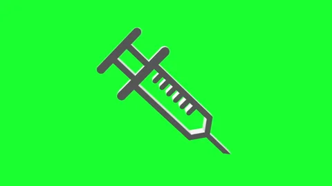 Syringe Silhouette on Green Screen - Mot... | Stock Video | Pond5