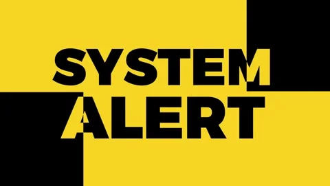 System alert, graphic element. Flashing ... | Stock Video | Pond5