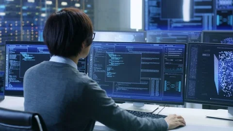 In the System Control Room Technical Ope... | Stock Video | Pond5