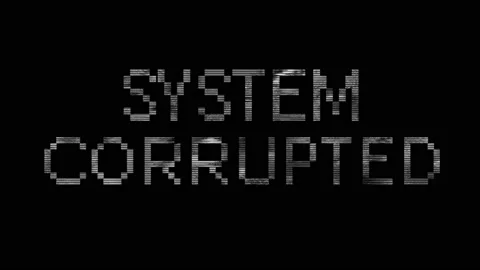 System corrupted, TV static noise letter... | Stock Video | Pond5