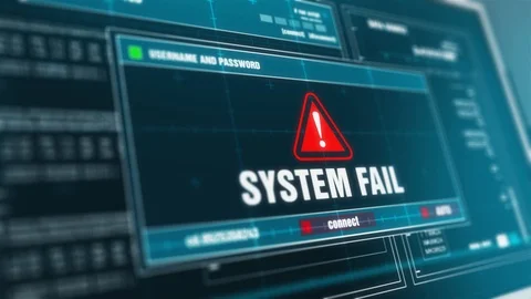 System Fail Warning System Security Aler... | Stock Video | Pond5