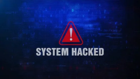 System Hacked Alert Warning Error Messag... | Stock Video | Pond5