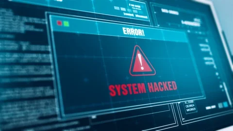 system hacking Progress Warning Message ... | Stock Video | Pond5