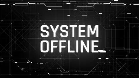 System offline message on screen, hackin... | Stock Video | Pond5