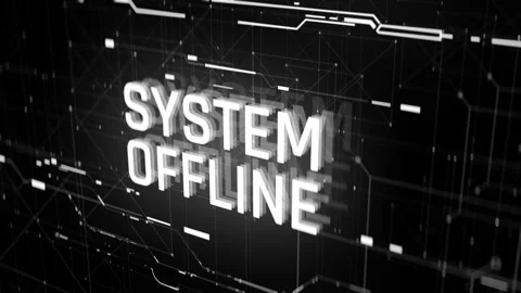 System offline warning text message, com... | Stock Video | Pond5