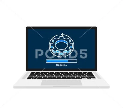 System software update and upgrade. Install new software. Installing app patch: Royalty Free ...