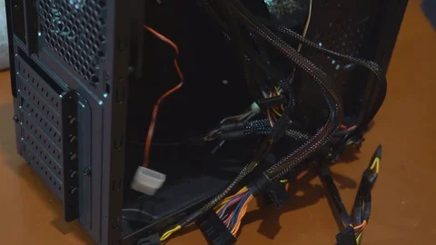 the system unit of the stationary comput... | Stock Video | Pond5