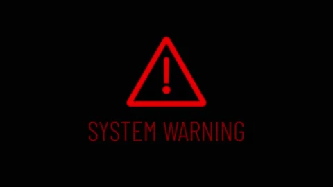 System Warning Text Sign, System Error S... | Stock Video | Pond5