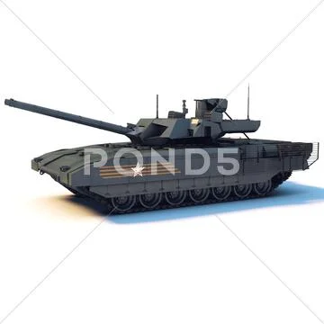 T-14 Armata - isolated on white background: Royalty Free #50233786