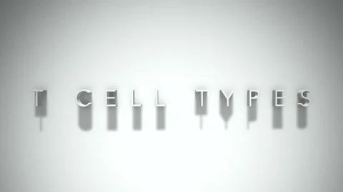 t cell types 3D title animation white te... | Stock Video | Pond5