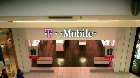 T Mobile storefront mall | Stock Video | Pond5
