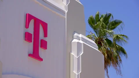 T Mobile tmobile store logo sign Miami B... | Stock Video | Pond5