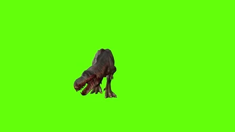 T-rex dinosaur momma chase bite right gr... | Stock Video | Pond5