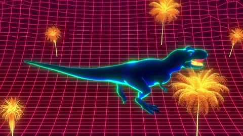 T-Rex dinosaur walking loop animation. H... | Stock Video | Pond5