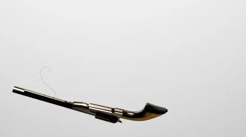 t301 revolver title plate gun guns cross... | Stock Video | Pond5