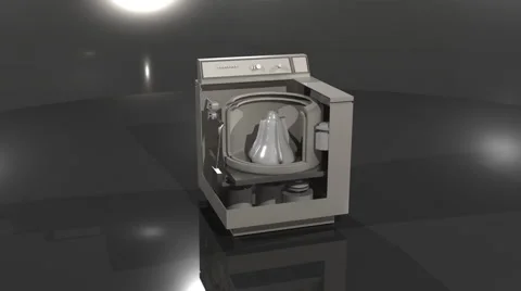 t301 washing machine CROSS section cross... | Stock Video | Pond5