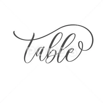 Table -calligraphy inscription for wedding cards and guests seating ...