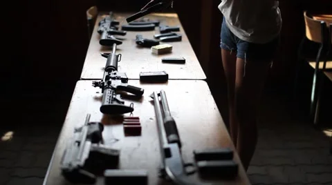 Gun Girl Stock Footage ~ Royalty Free Stock Videos | Pond5
