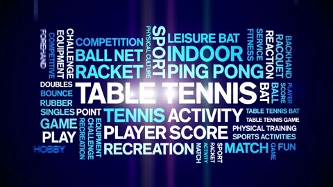 Table Tennis animated tag word cloud,ani... | Stock Video | Pond5