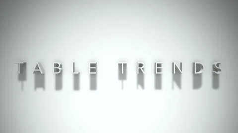 table trends 3D title animation white te... | Stock Video | Pond5