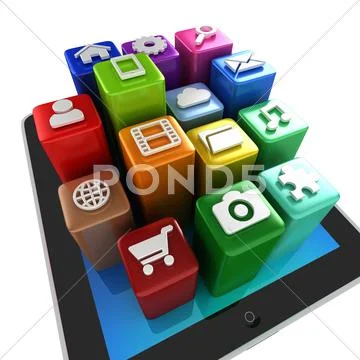 Tablet App icons - isolated on white: Graphic #32496477