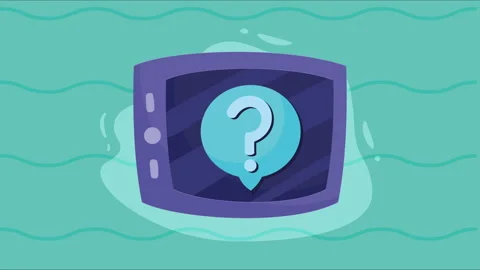 tablet device with question animation | Stock Video | Pond5
