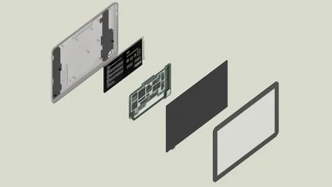 Tablet exploded view details | Stock Video | Pond5