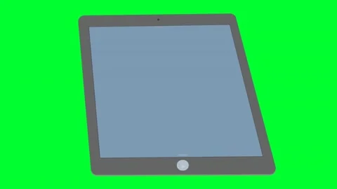 Tablet on Green Screen Animation 4k. Tab... | Stock Video | Pond5