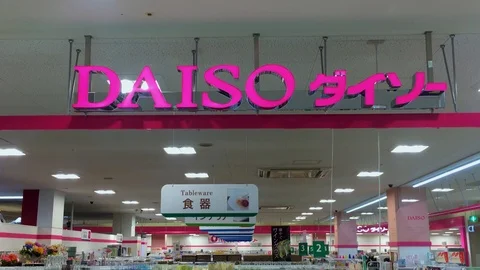 Tableware on Sale Inside Daiso Japanese ... | Stock Video | Pond5