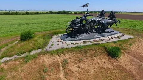 Tachanka Monument in kakhovka in Kherson... | Stock Video | Pond5