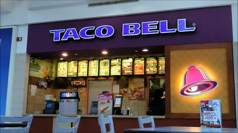 Taco Bell Menu Counter Shopping Mall Stock Video Footage | Royalty Free ...