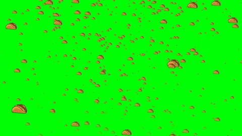 Tacos falling over green screen, loop an... | Stock Video | Pond5