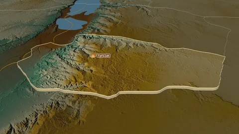 Tafilah extruded. Jordan. Stereographic ... | Stock Video | Pond5