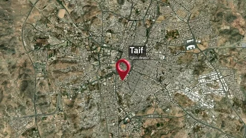 Taif City Map Zoom (Saudi Arabia) from S... | Stock Video | Pond5