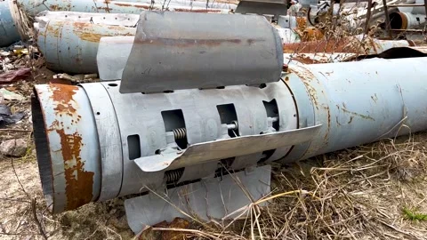 The tail section of a multiple rocket la... | Stock Video | Pond5