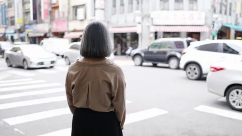 Woman Waiting Traffic Light Stock Videos – Royalty-Free HD & 4K Videos