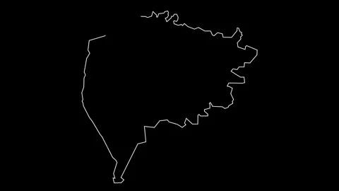 Taiz governorate map of Yemen outline an... | Stock Video | Pond5