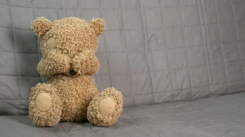 Take care of teddy bear. | Stock Video | Pond5
