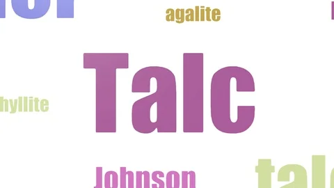 Talc Word Cloud Animated Isolated On Whi... | Stock Video | Pond5
