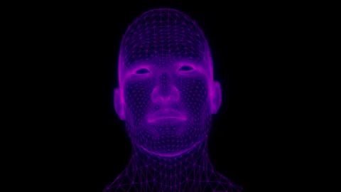 Talking mesh head. Grid head conversatio... | Stock Video | Pond5