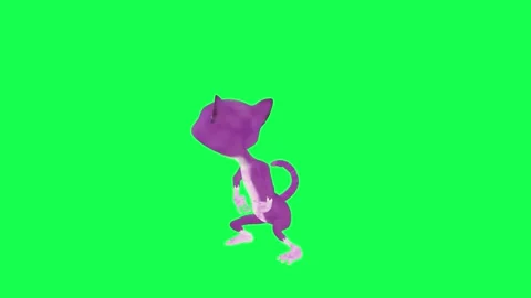 Talking purple 3D animated cat dancing h... | Stock Video | Pond5