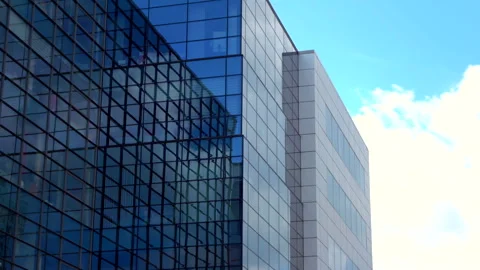 Tall big office builiding, exterior view... | Stock Video | Pond5