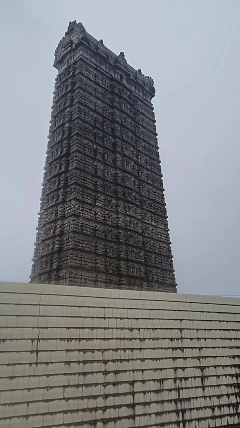 The tall carved structures of an ancient... | Stock Video | Pond5