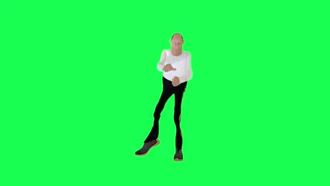 Tall skinny 3d bald animated man fishing... | Stock Video | Pond5