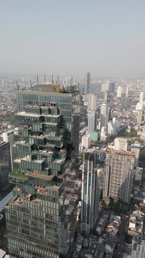 The tallest skyscraper in Bangkok with t... | Stock Video | Pond5