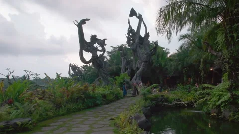 Taman Dedari park or Dedari Park in Ubud... | Stock Video | Pond5