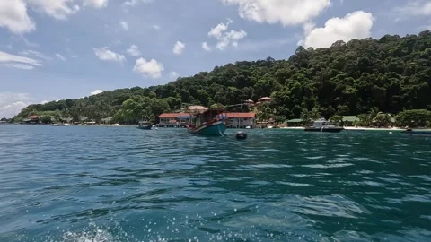 Taman Laut Pulau Perhentian jetty | Stock Video | Pond5