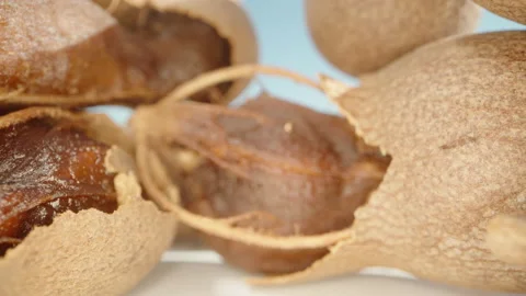 Tamarind fruits, in the shell and withou... | Stock Video | Pond5