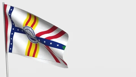 Tampa Florida waving flag animation on F... | Stock Video | Pond5