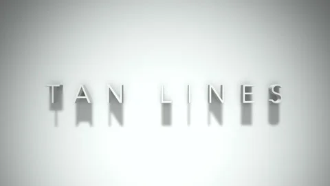 Tan Lines 3D title animation with shadow... | Stock Video | Pond5